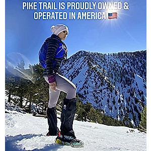 Pike Trail Leg and Ankle Gaiters for Men and Women - Waterproof Boot Covers - for Hiking, Research Field Trips, Outdoor Trail Use, Snow and More - Adjustable Closures