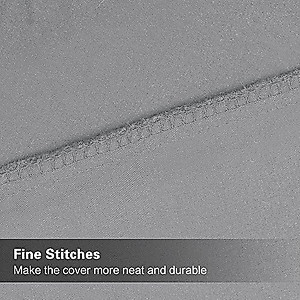 ASHLEYRIVER 3 Piece Luxurious California King Duvet Cover with Zipper & Corner Ties 100% 120 g Microfiber Pintuck Duvet Cover Set(California King Grey)