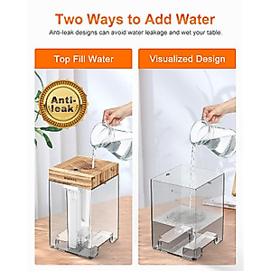 INSENVO Humidifier 7.5L for Bedroom, Anti-leak Design&Top Fill, Ultrasonic Cool Mist Air Humidifers Indoor for Baby&Plants, Disassemble&Clean Easily, Visualized Outlook, Auto Shut-off, Wood Pattern