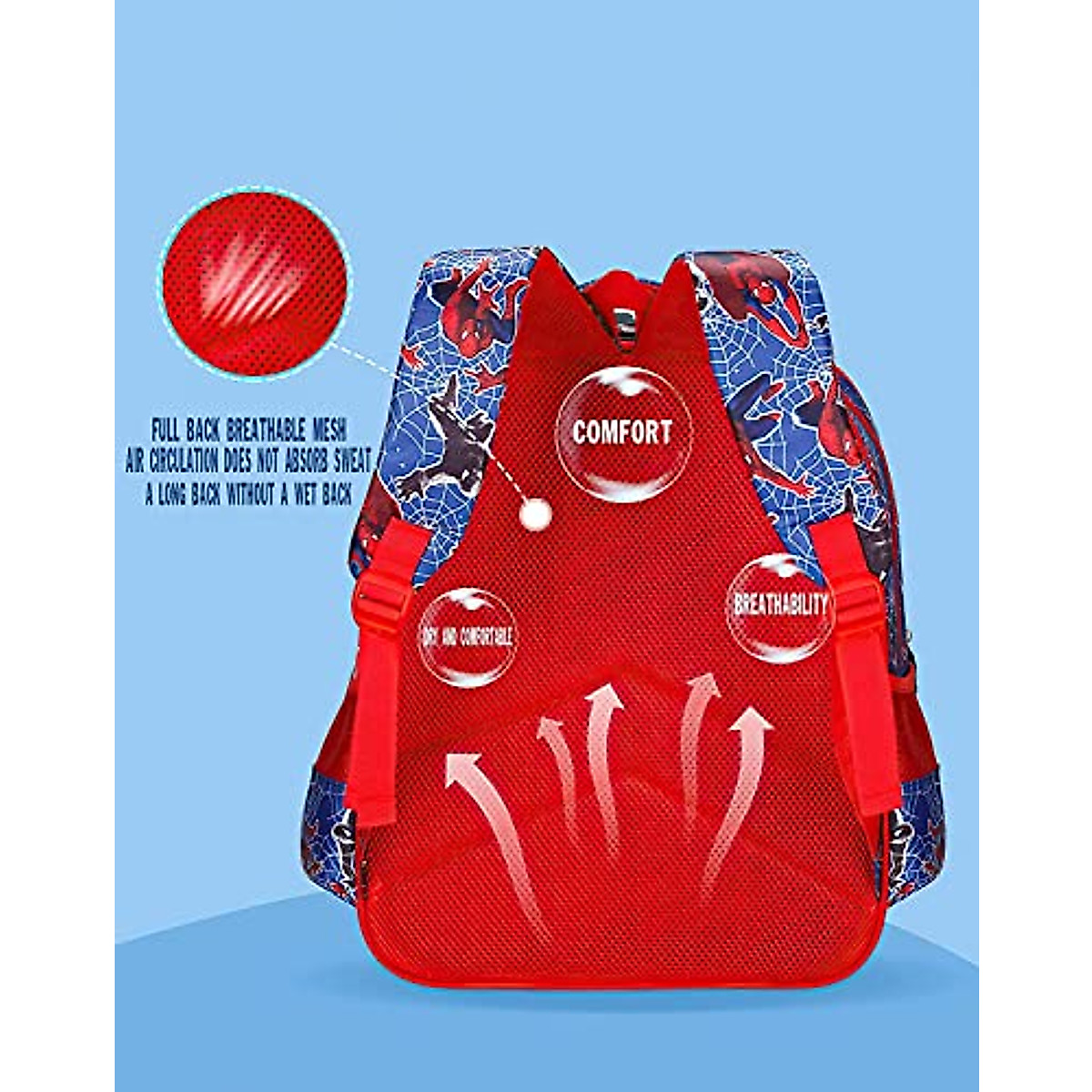 UHOPEMI Waterproof 3D Comic School Backpack for Elementary Students - Lightweight Kids Bookbag Perfect for Boys and Girls