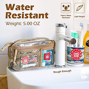 Rough Enough Clear Toiletry Bags for Traveling Toiletries Makeup bag Travel Cosmetic Bags for Women and Men