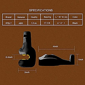 IPELY Universal Car Vehicle Back Seat Headrest Hanger Holder Hook for Bag Purse Cloth Grocery (Black -Set of 2)