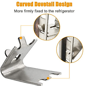920158 Freezer Shelf Clip,Stainless Steel Shelf Clip for Refrigerator,Freezer Cooler Shelf Support,Replacement Shelf Square Buckles Clips (10)