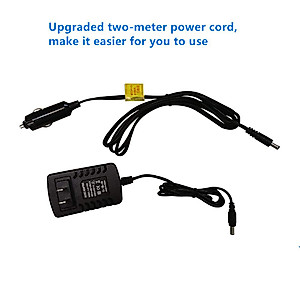 Berocia 6.56ft Electric Air Pump Air Mattress Pump Car Adapter Plug in for Inflatables Balloons Air Bed Pool Toy Raft AC Pump Quick-Fill Inflator Deflator (Both Car Adapter and Home Charger Air Pump)