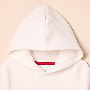 Amazon Essentials Boys' Fleece Pullover Hoodie Sweatshirts, White, X-Large