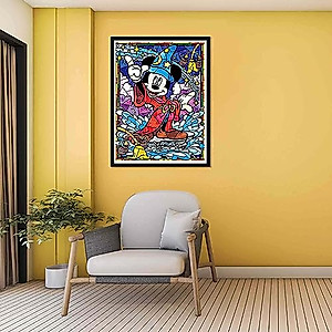 PALODIO 5D DIY Diamond Art Kits for Adults Mouse, Diamond Painting Cartoon, Paint by Numbers Full Round Drill Cross Stitch Crystal Rhinestone Home Wall Decoration 12x16 inch-4