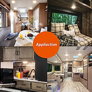 Dream lighting 12volt RV LED Interior Light Recessed Dome Ceiling Light with Springs Soft White Lighting-3500K, 4.5inch