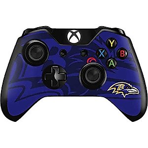 Skinit Decal Gaming Skin compatible with Xbox One Controller - Officially Licensed NFL Baltimore Ravens Double Vision Design