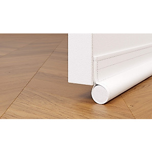 McDILS Under Door Draft Blocker White - Door Draft Stopper 32 to 38 inches - Weatherproofing Door Seal Strip - Draft Stopper for Bottom of Door - Noice Reduction Sound Proof Door Draft Blocker White