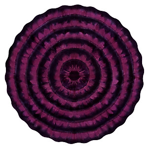 Pipihug Luxury Decoration Ultra Soft Faux Mink Fleece Fur Rug Wave Pattern Hand Stitching Fluffy Area Rug Shag Rug Carpets for Bedroom Living Room (4.6x4.6 Feet, Purple)…