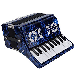 BTER Professional Accordion, 22 Keys 8 Bass Accordion Musical Instrument, Educational Kids Accordion Instrument with Adjustable Strap for Professionals, Beginners, Kids, Stage Performance
