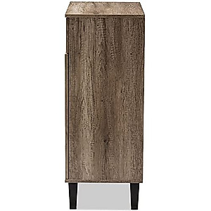 BOWERY HILL Contemporary Shoe Cabinet in Light Brown