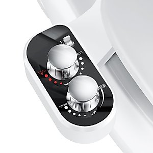 Hot and Cold Bidet Attachment for Toilet, Ultra-Slim Bidet Attachment Warm Water, Non-Electric Adjustable Pressure Self Cleaning Sprayer Nozzle Control for Posterior, Feminine Wash, Easy to Install