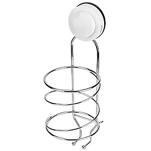 Natudeco Hair Dryer Holder Lift-Free stabilizer Spiral Suction Cups Clothes Rack Bathroom Storage Strong Load-Bearing Capacity for Curling Irons Shears Combs
