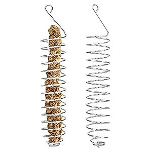 2 PCS Parrot Treat Holder,Stainless Steel Bird Food Skewer Bird Food Holder for Parrot Parakeet Cockatiels