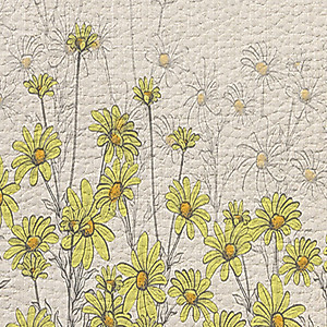 Farm Lines Flower Anti-Fatigue Rugs and Mats Set for Kitchen Floor, 2 Piece PVC Heavy Duty Standing Area Runner Mat Spring Yellow Daisy Floral Retro Burlap Home Decor Carpet