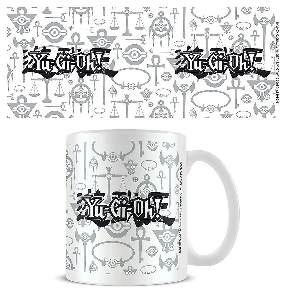Yu-Gi-Oh! Logo Mug (One Size) (White/Gray/Black)