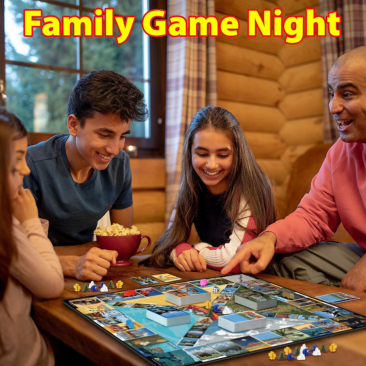 Funwares National Parks Pursuit Trivia Board Game Just Got Better - All 275 Trivia Questions Updated! Explore All 63 U.S. National Parks, Family Board Game for Kids, Teens and Adults, 2-6 Players