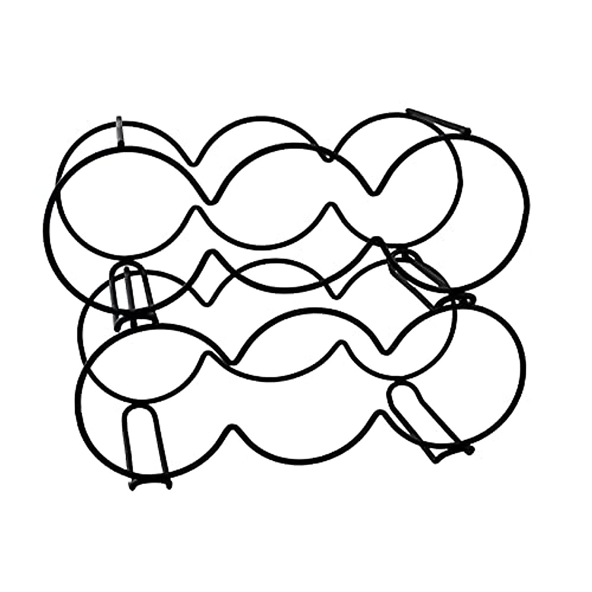 Steel Wine Holder Table Top Countertop Stackable Free Standing Vertical Holder Organizer Modern 5 Bottle (Black Matte)