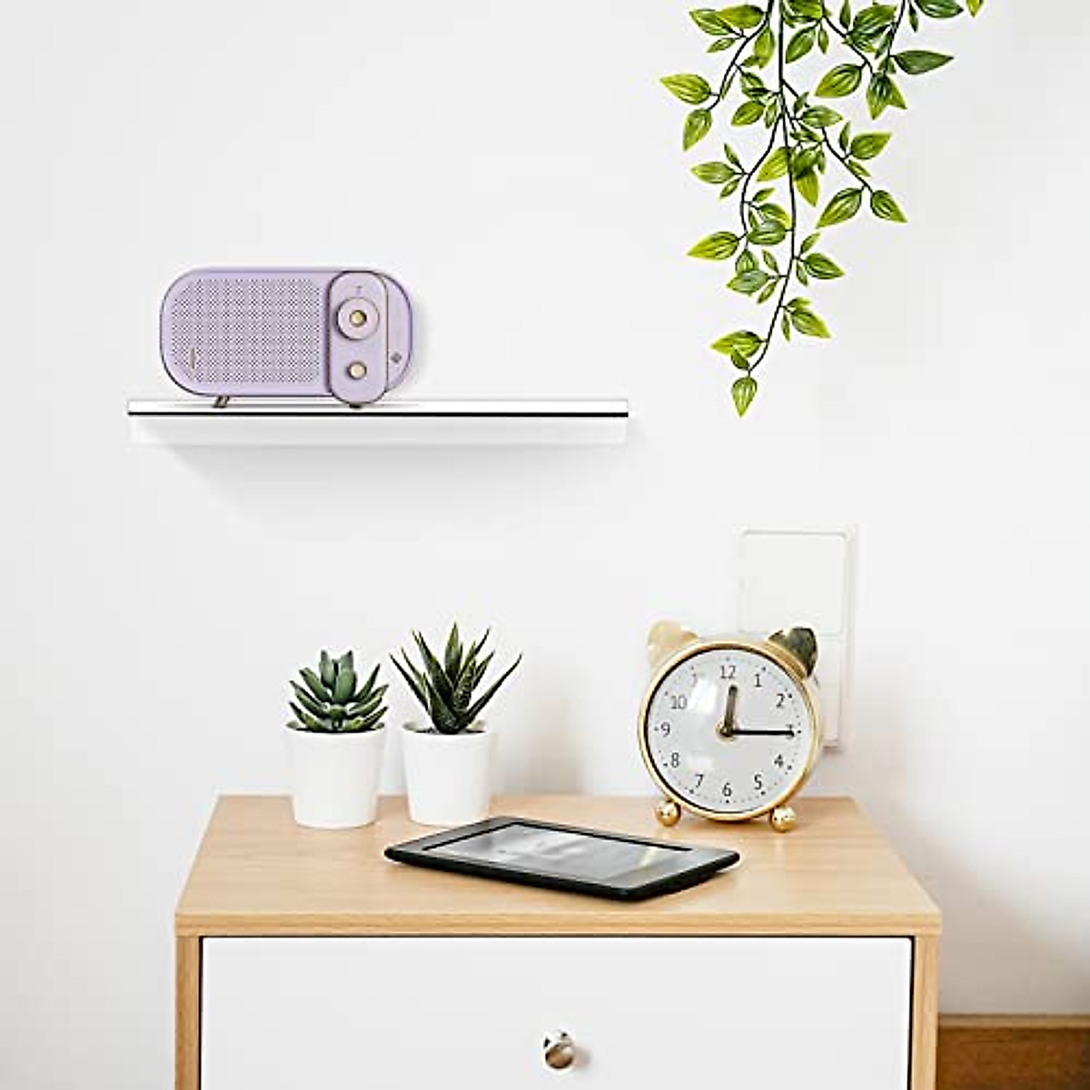 display4top Clear Acrylic Shelf, Floating Wall Mounted Bookshelf for Collections Plant Kids Book in Office Bedroom Living Room, Set of 2(12"& 16")