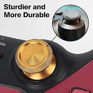 TOMSIN Metal Thumbsticks Replacement Kit for PS5 Controller – Aluminum Joysticks Accessories Compatible with PlayStation 5 DS Controller (Bronze)