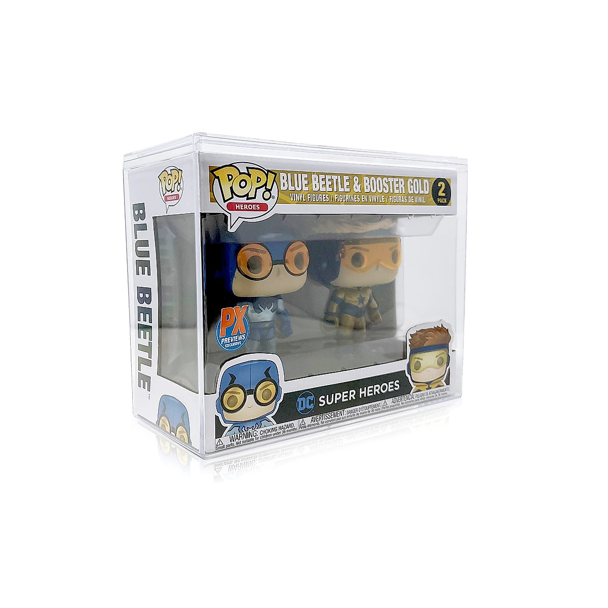 EcoTEK Protectors 2 Funko Pop Protector Hard Case - Crystal Clear, Pack of 2, Heavy Duty, Acid-Free Storage Box and Display Case with Film, Acrylic Protector (2 pcs)