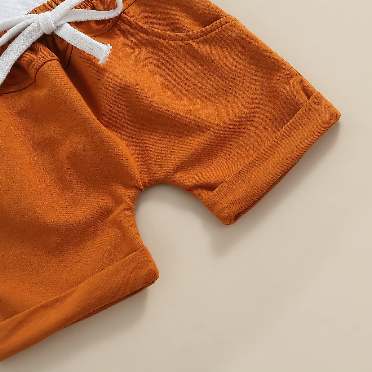 Newborn Baby Boy Clothes Summer Short Sleeve T-shirt Tops Solid Color Shorts 3 6 9 12 18 Months Boy Casual Outfits (Bro White, 18-24 Months)