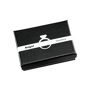 Angol Sterling Silver Moon Phase Rings for Women 925 Silver Moon Ring Hypoallergenic Stacking Statement Band Size 6 7 8 9 10 with Gift Box