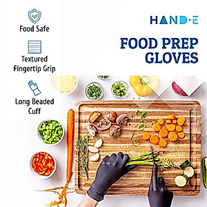 Black Nitrile Medical Gloves Disposable Large 100 Count - Surgical Gloves Latex Free, Extra Thick 5 Mil Medical Exam Gloves, Powder Free