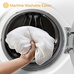 OasisSpace Bed Wedge Pillow, 12" Elevated Pillow for Bed Triangle Wedge Pillow 1.5 Inch Memory Foam Top with Removable Washable Cover (25"x24"x12") for Acid Reflux, Snoring, Reading, Back Pain