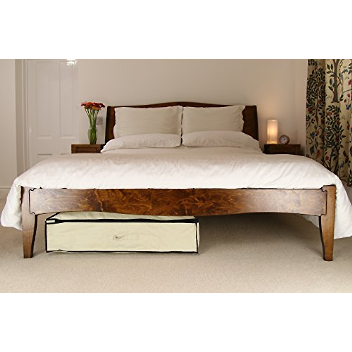 Neusu Underbed Storage Bag for Comforters - Beige, Jumbo XXL, 180 Liters, 49" x 31" x 7"