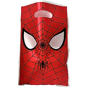 ELODEK 30pcs Spiderman Birthday Party Gift Bags Candy Bags Goody Bags Spiderman Birthday Party Supplies Decorations (7)