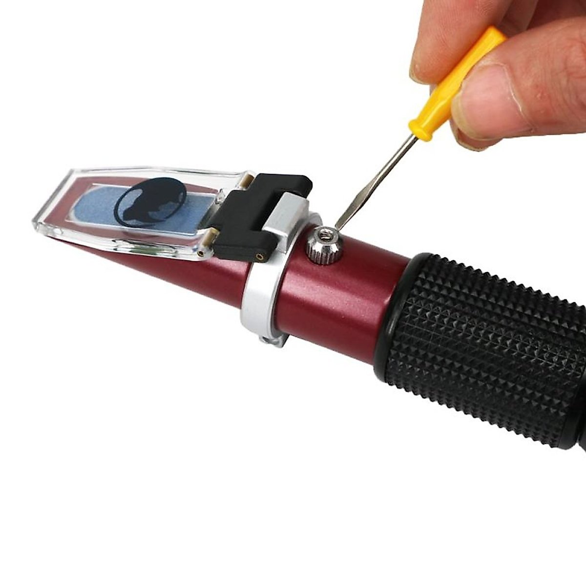 0 to 18% Brix Hand Held Rhino Refractometer with Automatic Temperature Compensation, with Low Sugar Fruits, Maple Sap, Vegetable Juice,Cutting Liquids Test