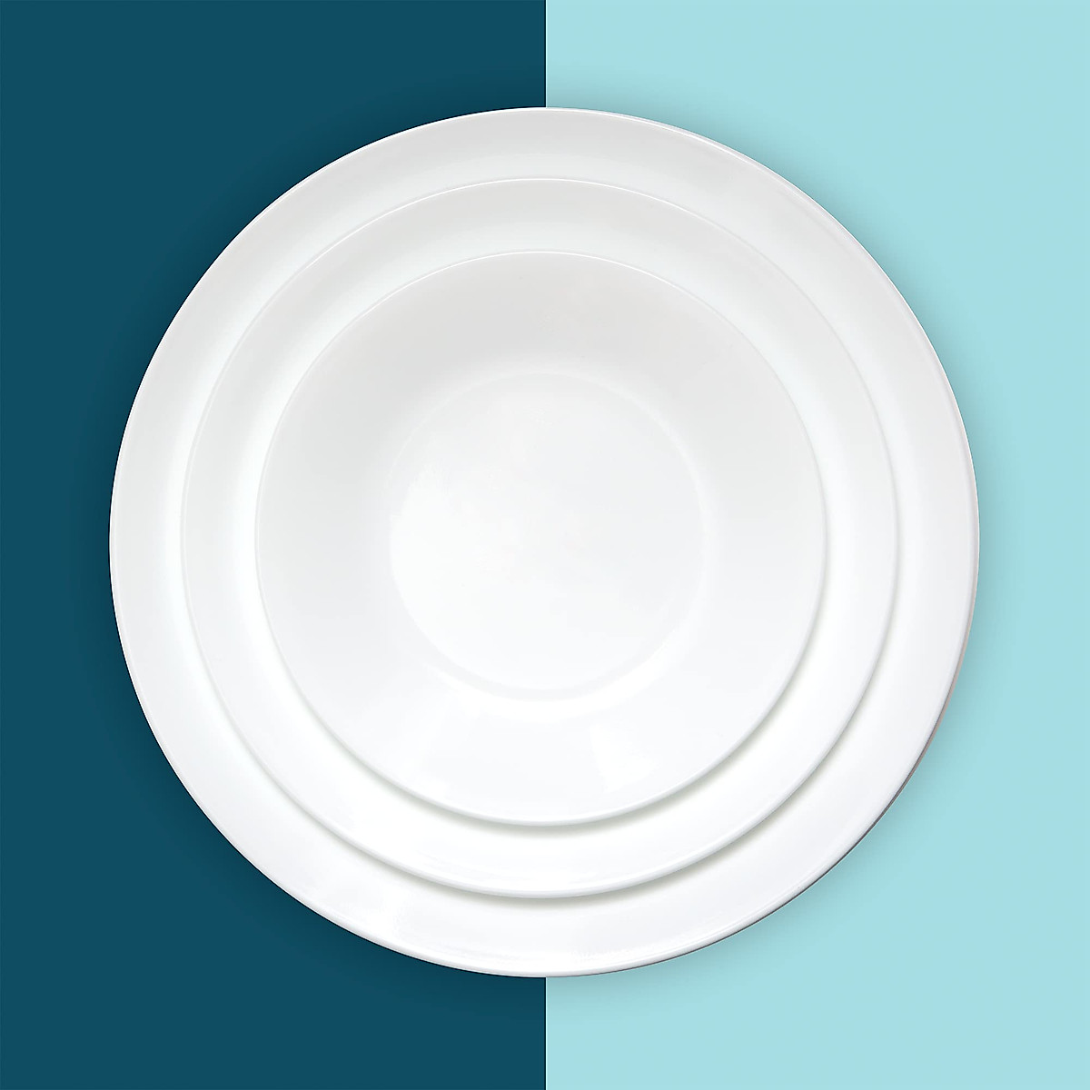 Corelle Vitrelle Livingware Bread and Butter Plate, Triple Layer Glass and Chip Resistant, 6-3/4-Inch Round Plate, White