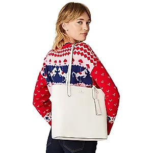 kate spade new york Women's Jana Saffiano Leather Tote Bag, Meringue