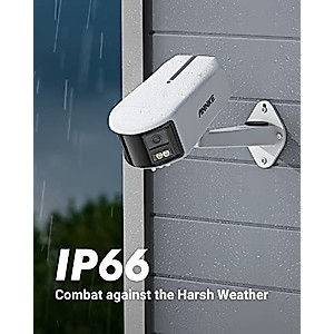 ANNKE FCD600 Dual-Lens Outdoor Security Camera with 180° FoV, 6MP Panoramic PoE IP Camera, Smart Human/Vehicle Detection, Color Night Vision, Two Way Audio, Supports MicroSD Card Up to 256GB