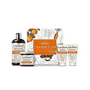 CURLSMITH - Transition Kit - Vegan Haircare Kit for Dry, Wavy, Curly or Coily Hair (1 x 12oz, 1 x 8oz, 2 x 2oz)