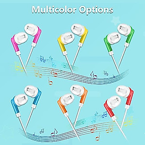 ZNXZXP Bulk Earbud Headphones for Classroom Kids, Wholesale Multi Colored Earphones for Students, School, Library, Museums (30 Pack)