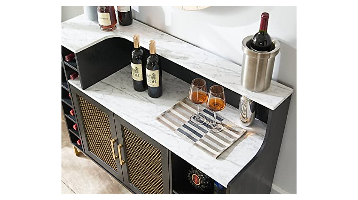 Stylish Home Source Black Accent Bar Cabinet