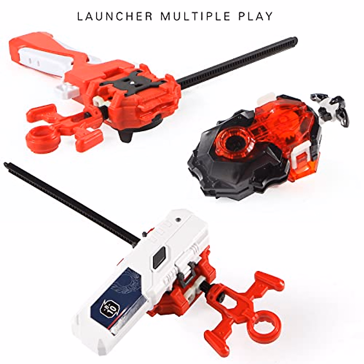 WNSULL Bey Battle Burst Gyro Blade Set, Best Gift Toy with Portable Box 12 Spinning Tops 2 Launchers, Metal Fusion Attack Top Battling Game for Boys Kids Children