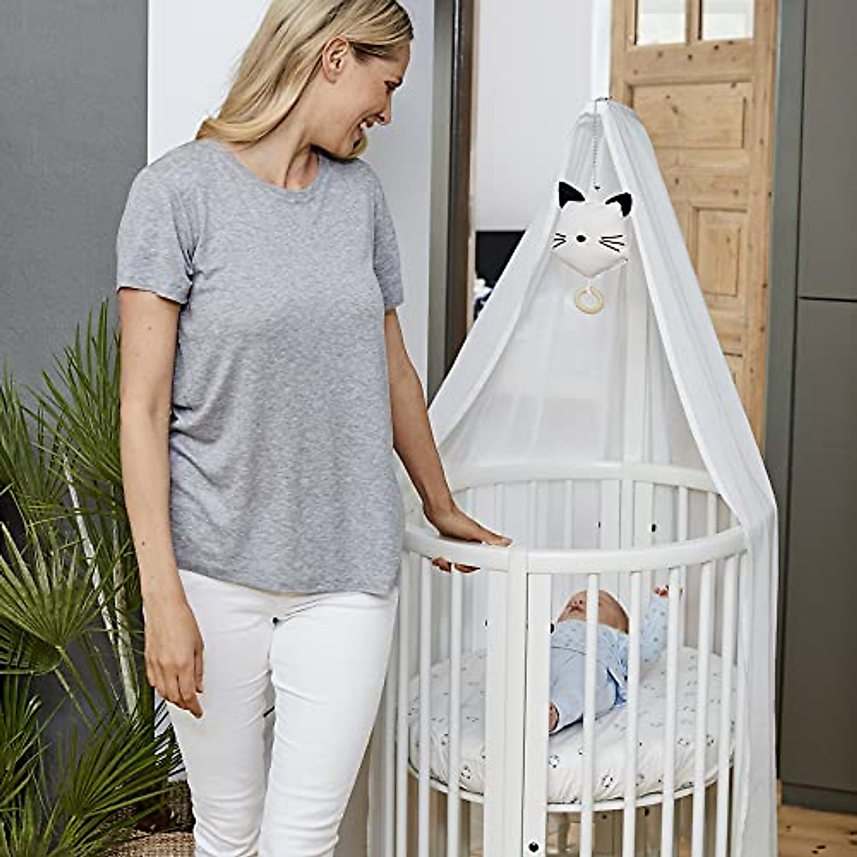 Stokke Sleepi Drape Rod, Natural - Made from Solid Beech Wood - Easy to Install & Clean - Compatible with Stokke Sleepi Crib/Bed & Mini