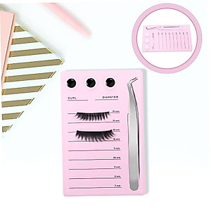 FRCOLOR 5pcs Magnetic Eyelash Board False Eyelashes Fake Eyelashes Tools Makeup Supplies Eyelash Display Pallet Eyelash Grafting Supplies Eyelash Supplies Eyelash Curler Acrylic With Scale