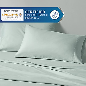 Degrees of Comfort Coolmax Cooling Sheets Set for Twin Size Bed, Moisture Wicking for Night Sweats Best Comfort, Cool Sheets for Hot Sleepers During Warm Weather with Deep Pocket, Mint-3PC