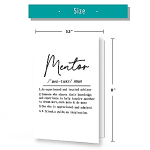 YiKaLus Happy Boss’s Day Card for Mentor, Unique Mentor Gifts for Leader Boss, Great Mentor Definition Card for Women Men, Best Thank You Gift Idea for Him Her