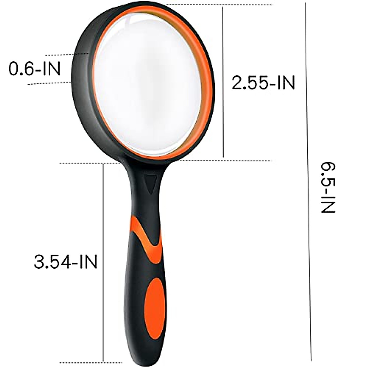 Magnifying Glass for Kids,3 Pack 10X 65mm Magnifying Glass with Non-Slip Soft Rubber Handle, Suitable for Reading Newspapers, Inspections, Insects, Experiments, Suitable for Seniors and Kids