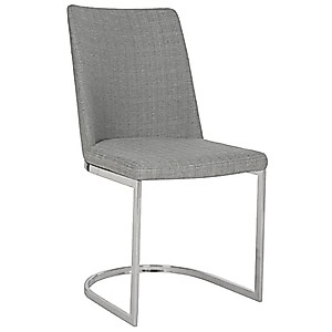 Safavieh Home Collection Parkston Linen Grey Glam Side Chair (Set of 2)