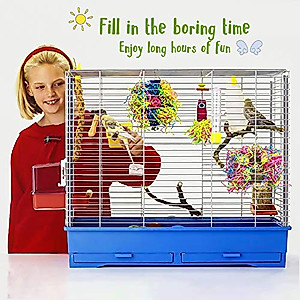 BWOGUE Bird Chewing Toys Parrot Shredder Toy Shred Foraging Hanging Cage Toy for Conure Cockatiel African Grey Amazon (3 Pack)