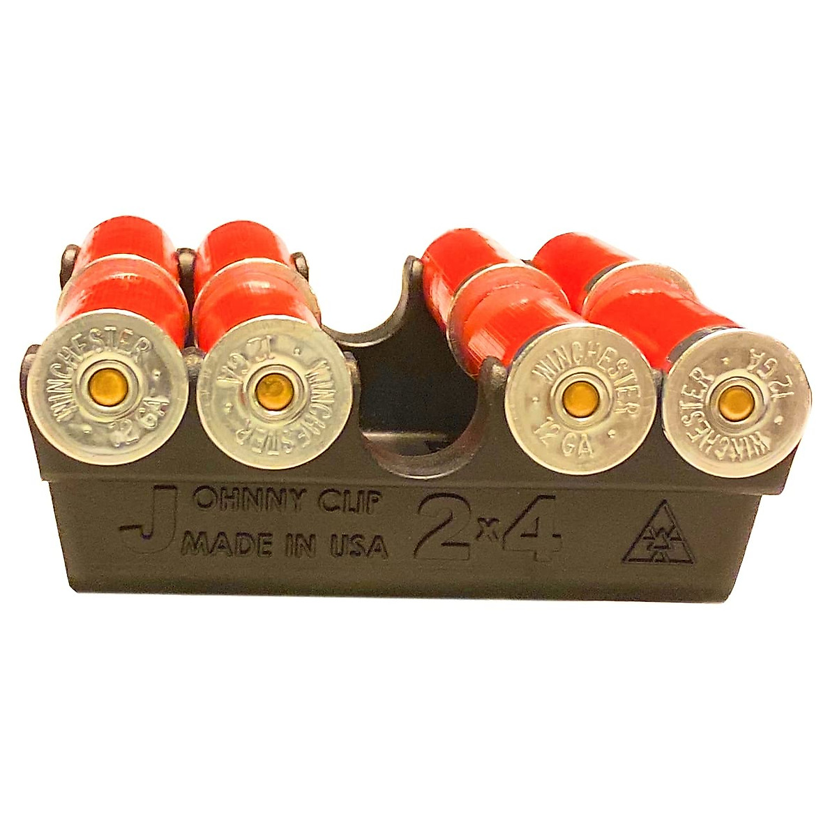 Johnny Clip 2x4-12 Gauge Caddy-Quad Loader-Speed Loader for 3 Gun Practical Shotgun-12 Gauge ShotShell Carrier Holder