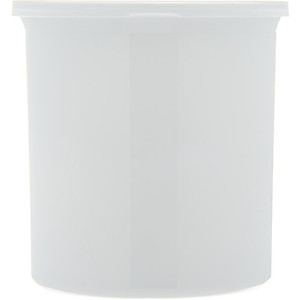Carlisle FoodService Products Classic™ Round Storage Container with Lid, 1.2 Quart Crock, White