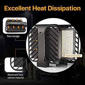 Demilare Led Parking Lot Light 200W, 30000 lm Street Lights, Slip Fitter Mount Parking Lot Lights, Dusk to Dawn Photocell Area Light, IP65 Waterproof Shoebox Light for Parking Lot, Gym, Road